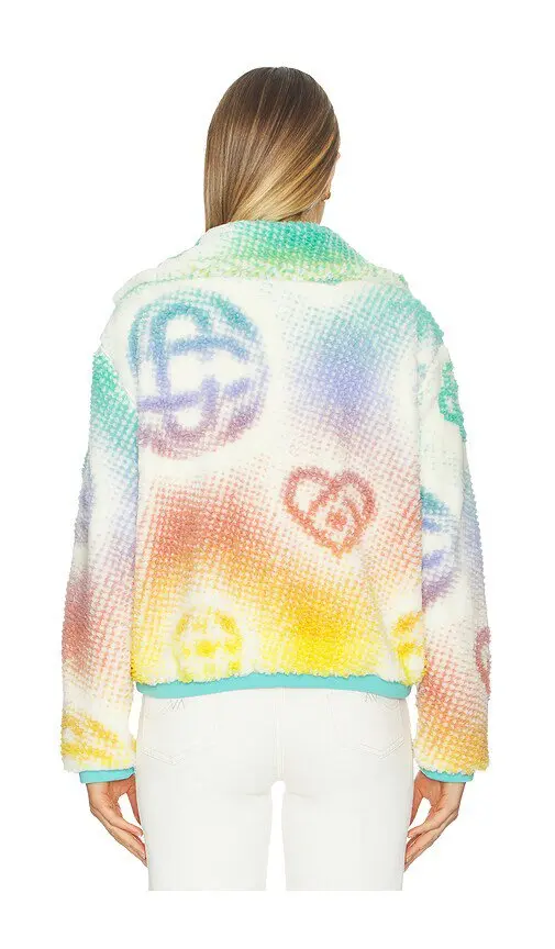 Casablanca Monogram Fleece Zip-up Jacket - Multi