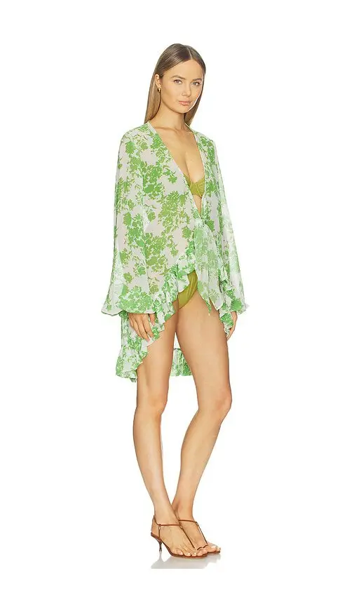 Caroline Constas Mini Charlize Coverup In Green