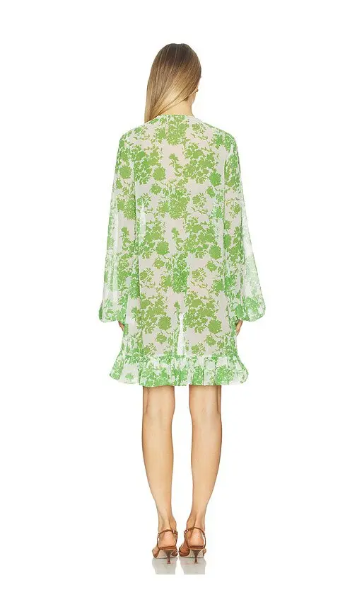 Caroline Constas Mini Charlize Coverup In Green
