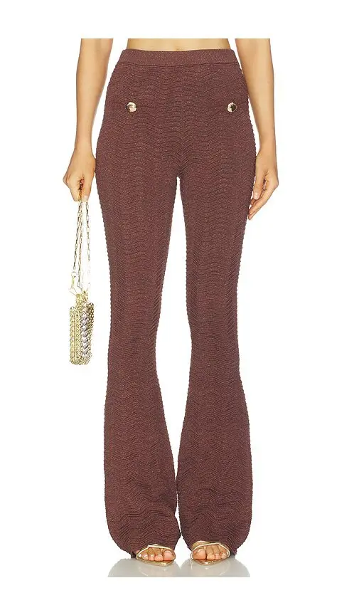 Retrofete Joliet Knit Pant In Chocolate - Metallic Chocolate