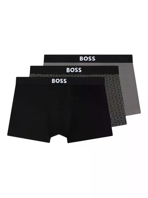BOSS Logo-waistband Boxers - Black