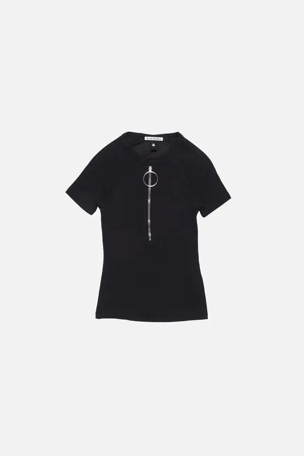 Acne Studios Ribbed T-shirt With Zip