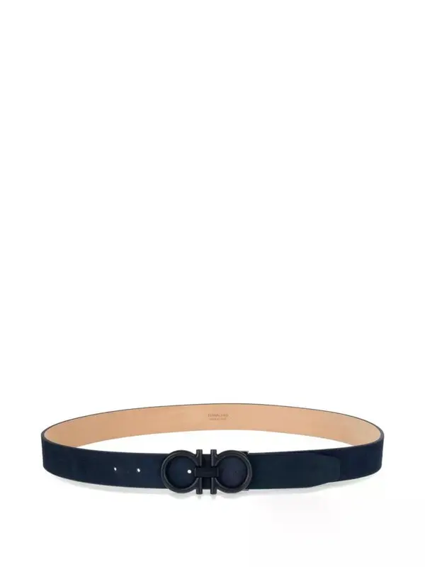 FERRAGAMO Adjustable Gancini Belt - Blue