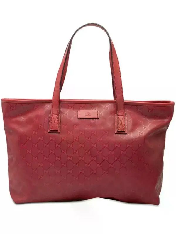 Gucci Medium Gg Imprime Tote Bag - Red