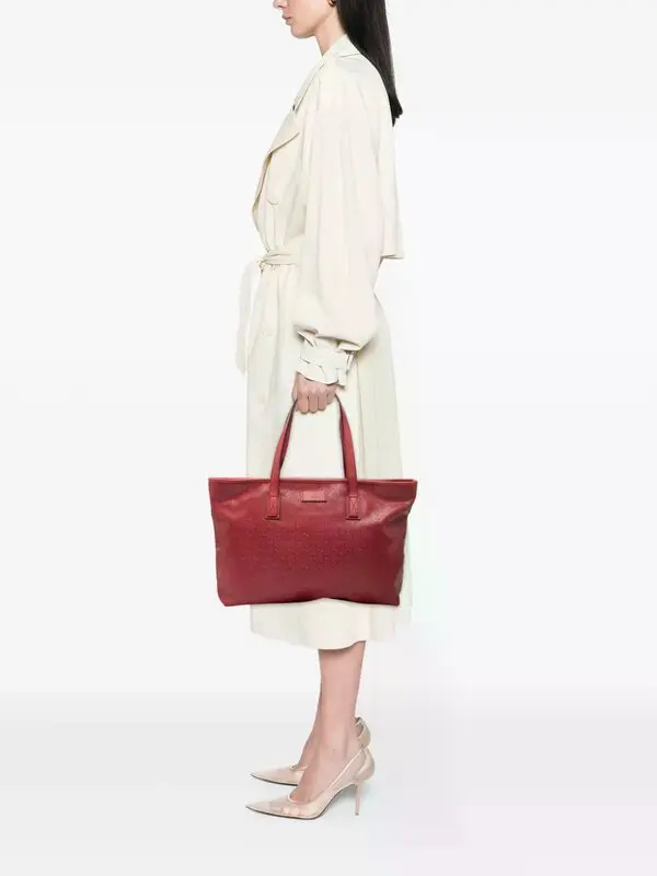 Gucci Medium Gg Imprime Tote Bag - Red