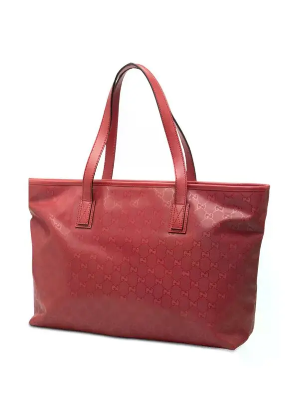 Gucci Medium Gg Imprime Tote Bag - Red