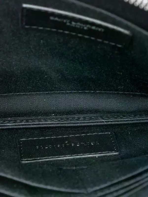 Saint Laurent 2018 Croc Embossed Leather Clutch Bag