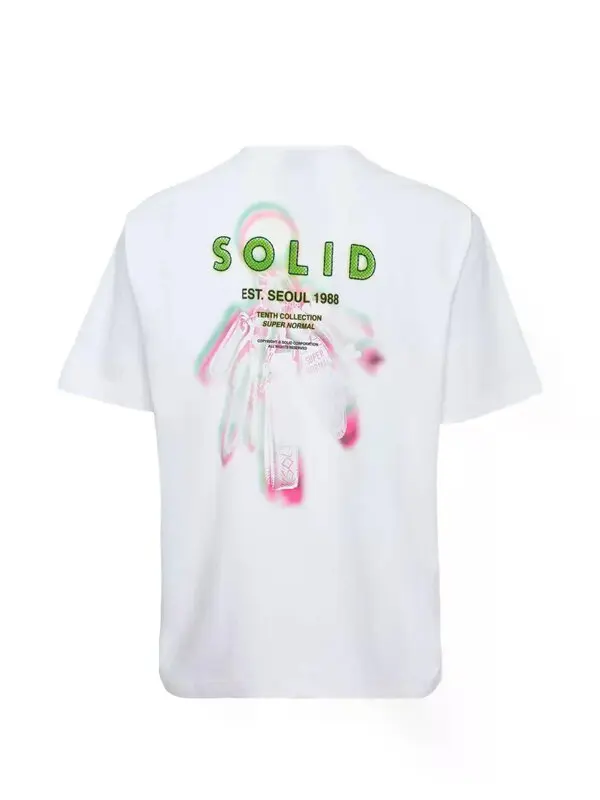 SOLID HOMME Charms Graphic-print T-shirt - White