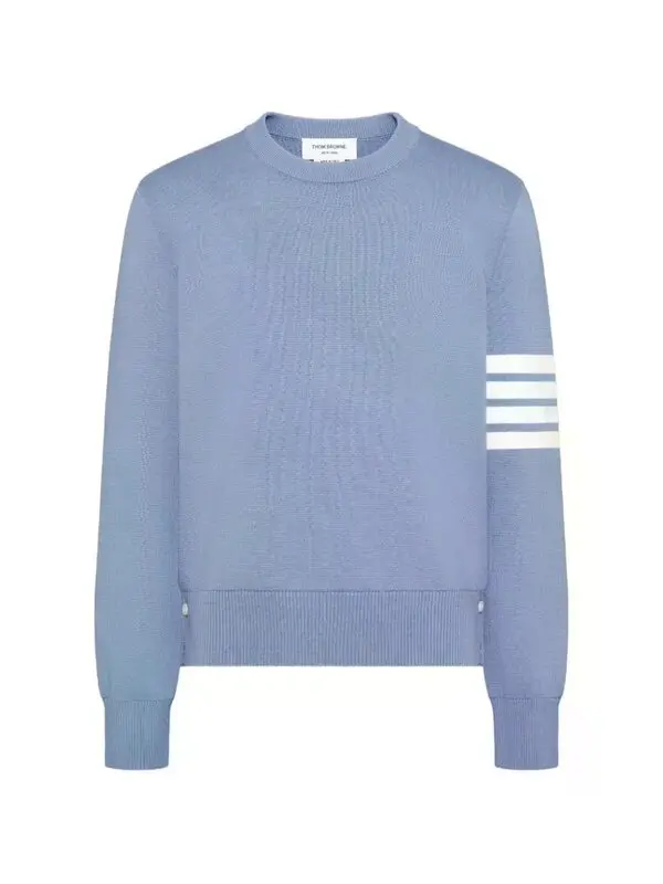 Thom Browne Four-stripe Long-sleeve Sweater - Blue