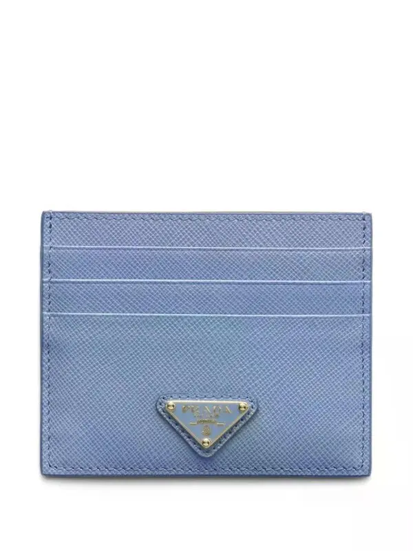 Prada Triangle-logo Card Holder - Blue