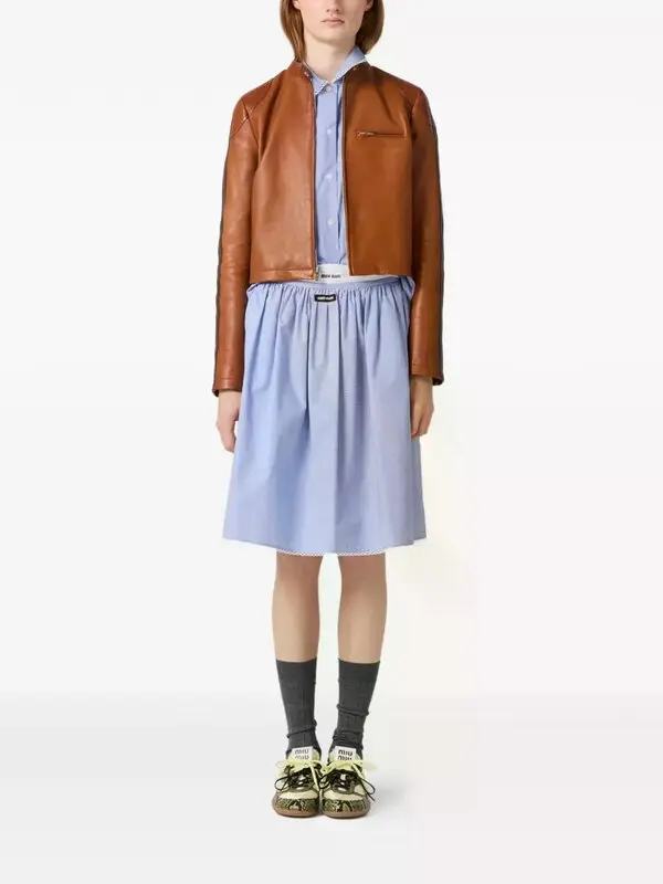 Miu Miu Stand-up Collar Stripe Jacket