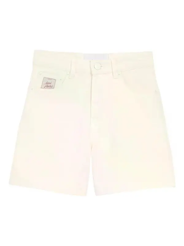 AMI Paris Cotton Twill Shorts With Heritage Label