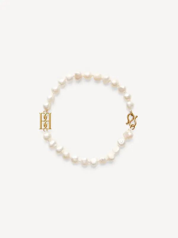 BY MALENE BIRGER Herlas Pearl Anklet - Soft White