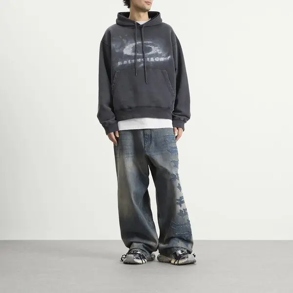 Balenciaga Patch Logo Baggy Jeans