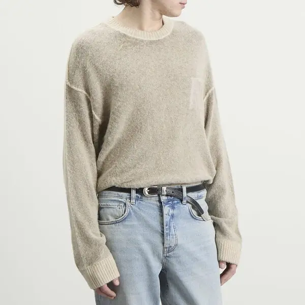 REPRESENT Lightweight Alpaca Knit Jumper - Latte