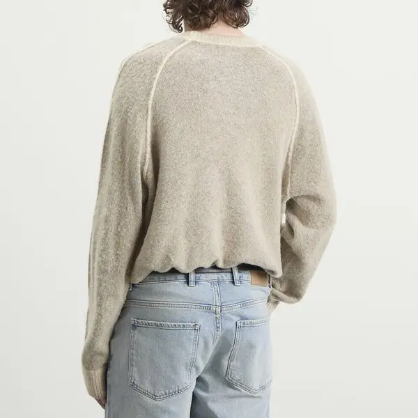 REPRESENT Lightweight Alpaca Knit Jumper - Latte