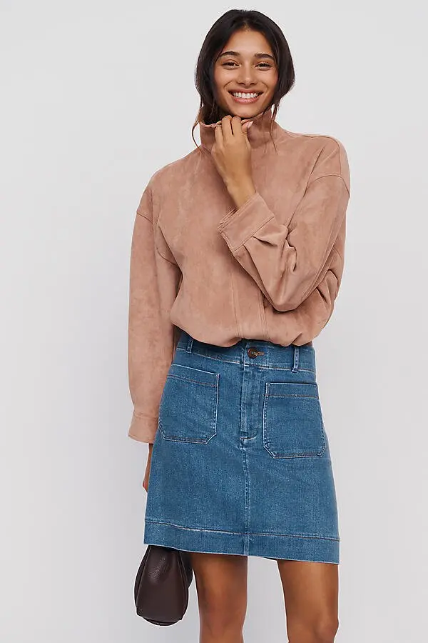 Maeve Colette Denim Skirt - Medium Denim