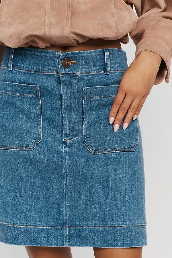Maeve Colette Denim Skirt - Medium Denim