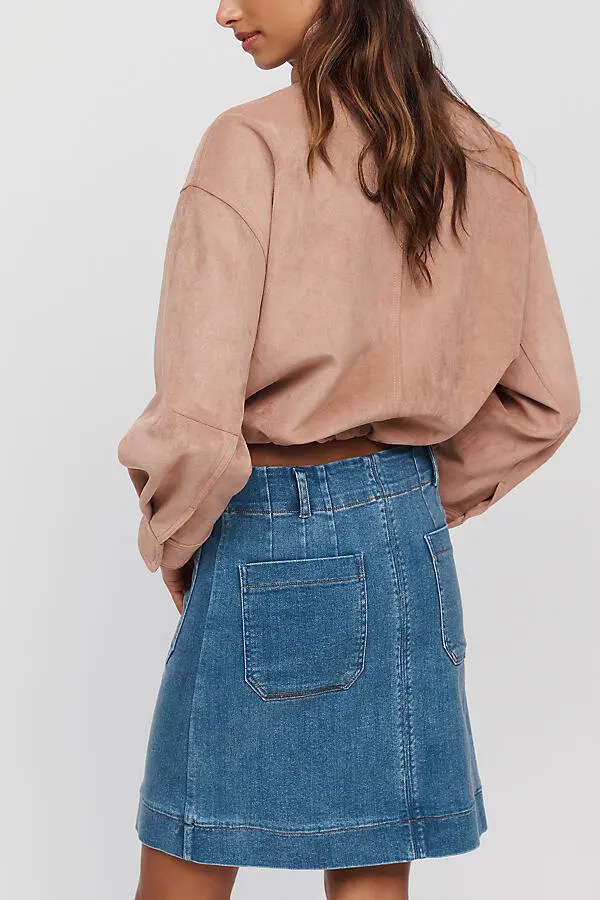 Maeve Colette Denim Skirt - Medium Denim