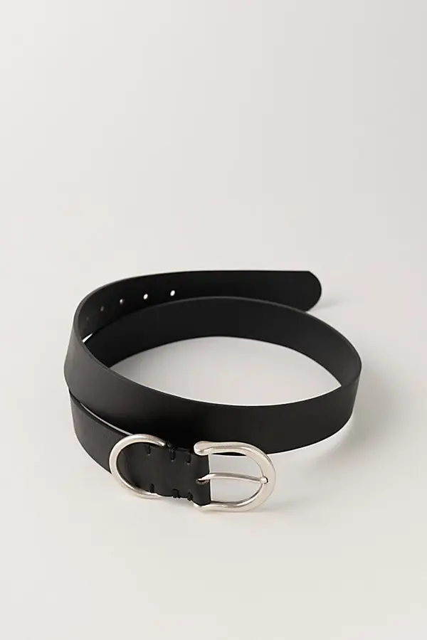 Free People Lou Leather Belt - Black