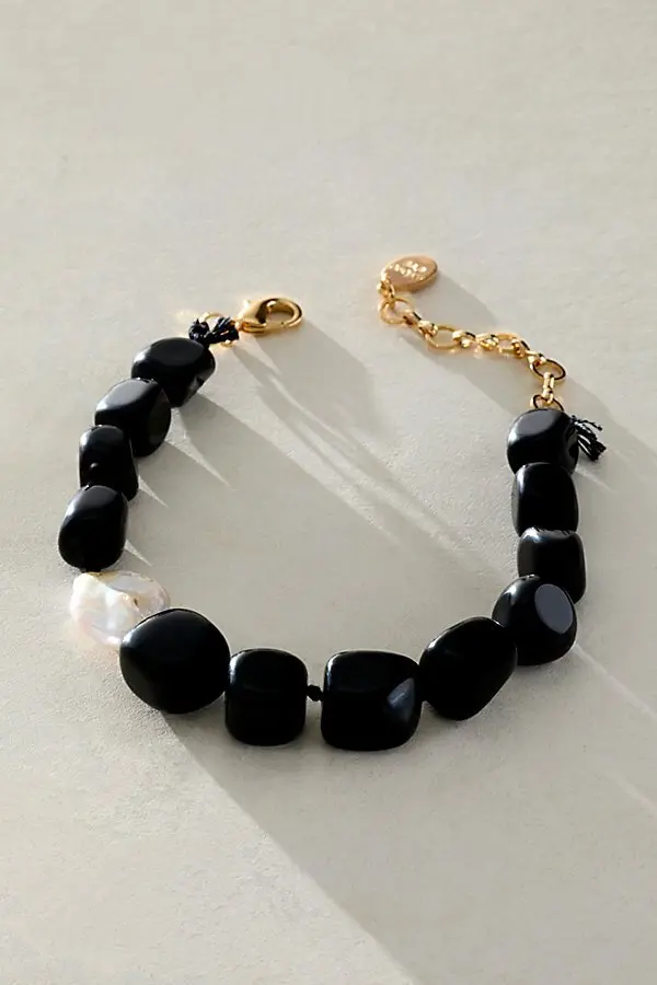 ARIANA OST Ora Semiprecious Stone Beaded Anklet