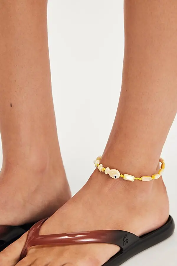 ARIANA OST Semiprecious Stone Anklet - Yellow/yellow
