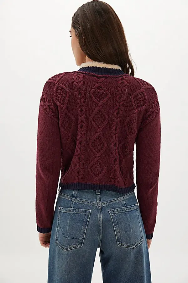 MUTMA Oxfo Cable Knit Cardigan