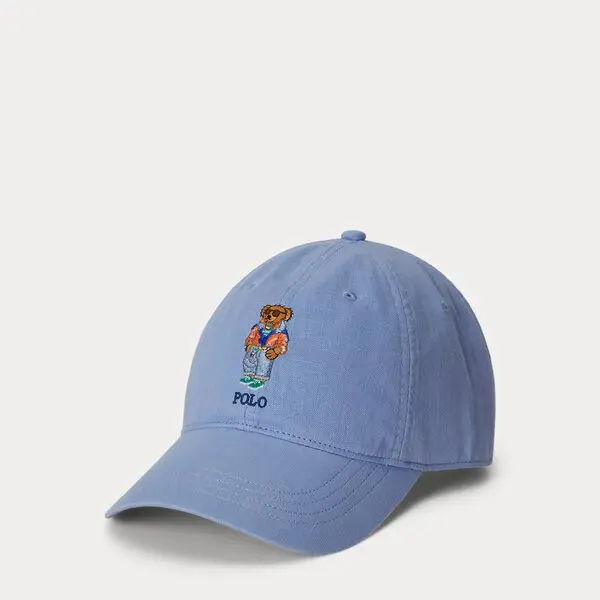Ralph Lauren Polo Bear Linen Ball Cap - Austin Blue