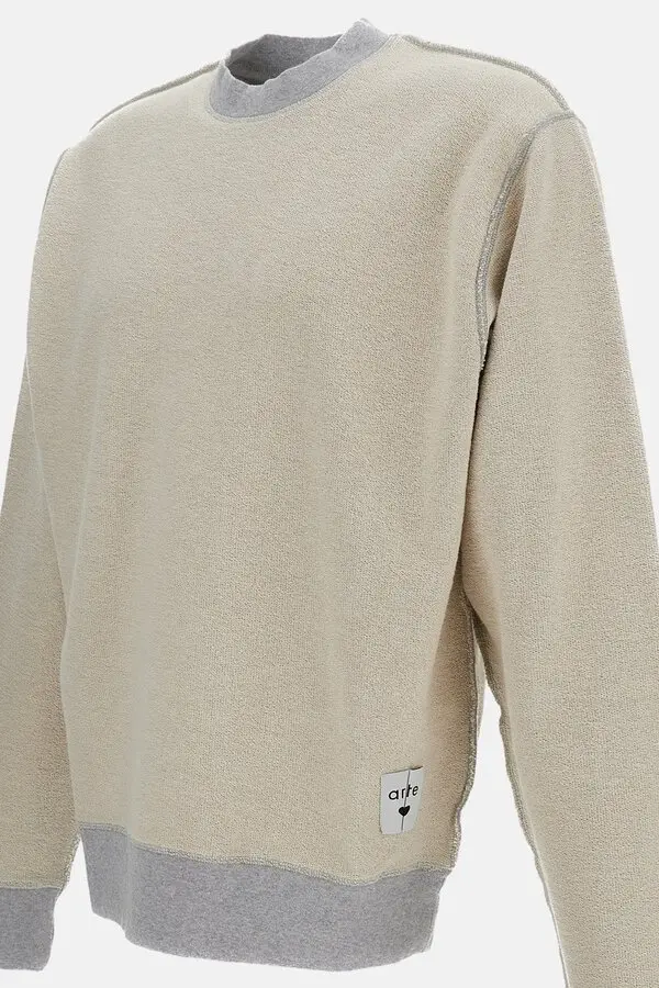 ARTE ANTWERP Felpa Girocollo Reversibile - Grigio