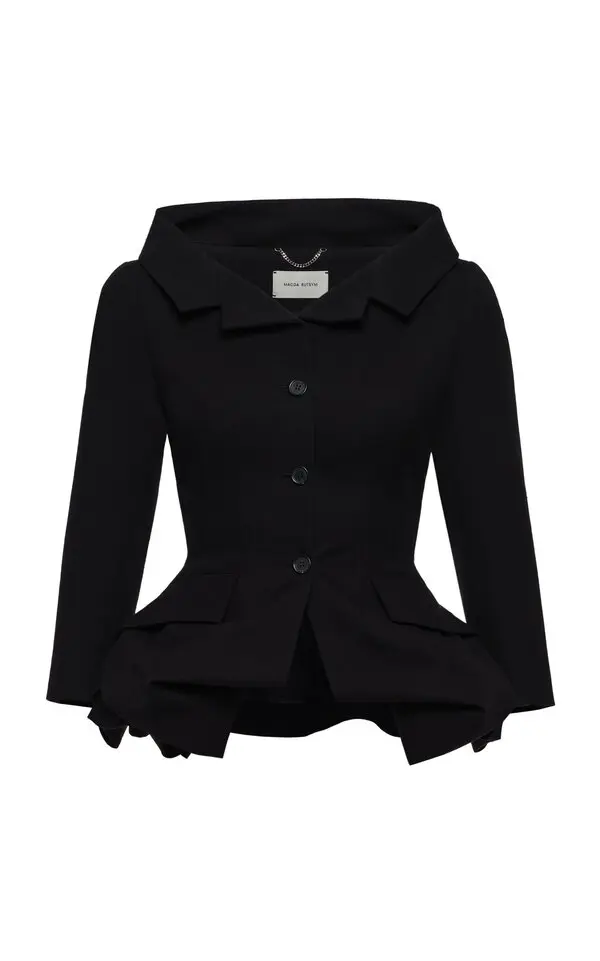 Magda Butrym Portrait Neck Cotton Jacket