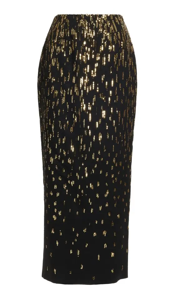 Elie Saab Sequined Midi Skirt