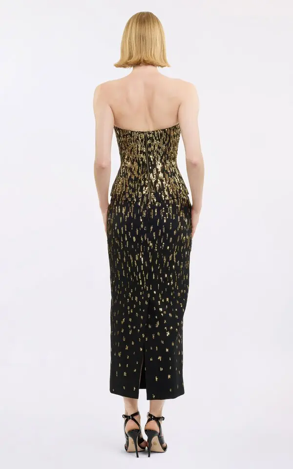 Elie Saab Sequined Midi Skirt
