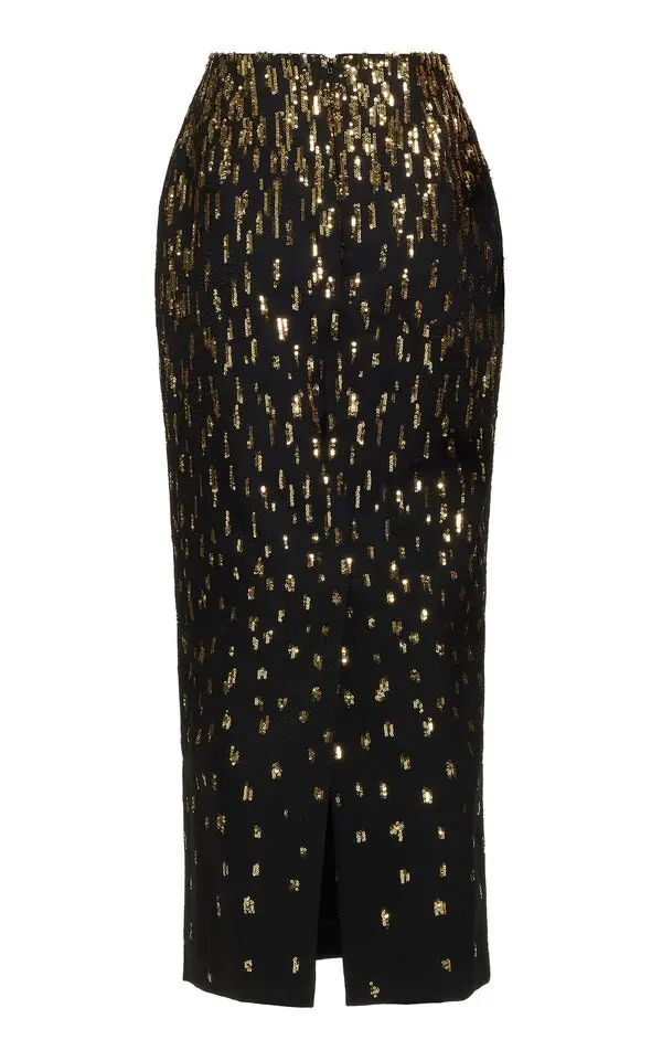 Elie Saab Sequined Midi Skirt