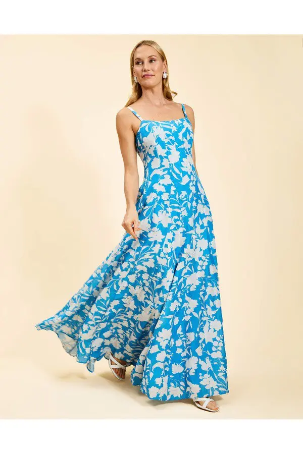 Mestiza New York Alemais Fit-and-flare Gown - Blue