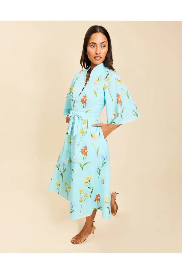 Mestiza New York Carmen Midi Dress In Garden Waltz Print - Red