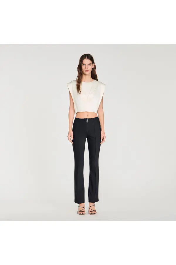 Sandro Pleated Fitted Trousers