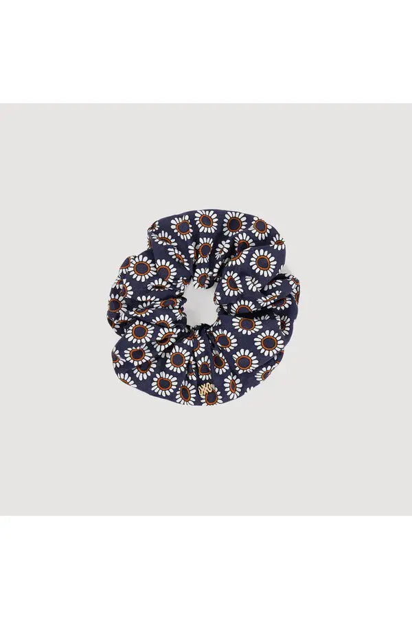 Sandro Floral Print Scrunchie - Blue