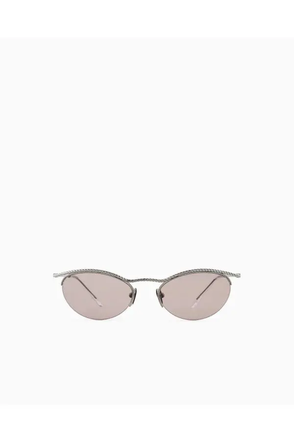 Giorgio Armani Oval Sunglasses - Red