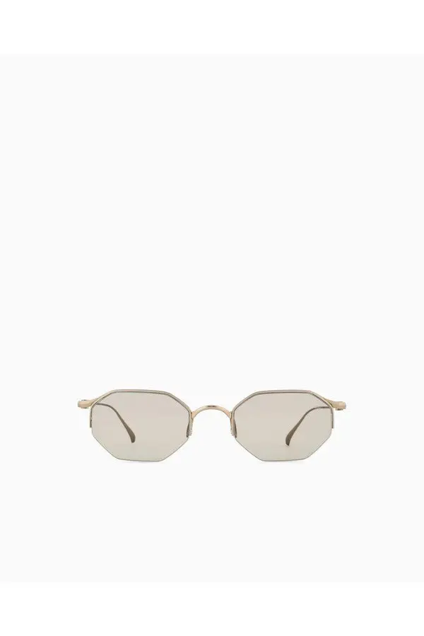 Giorgio Armani Hexagonal Sunglasses - Gold