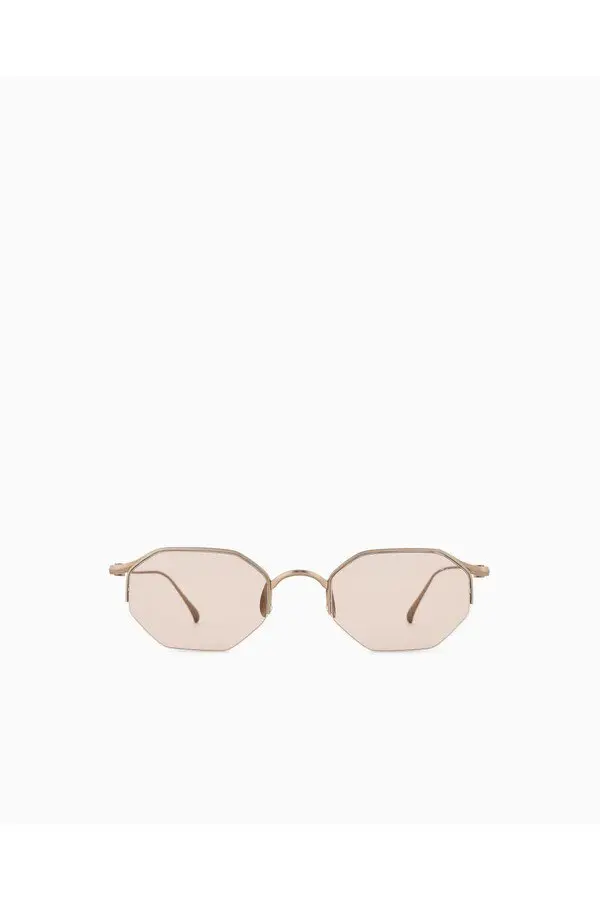 Giorgio Armani Hexagonal Sunglasses - Gold