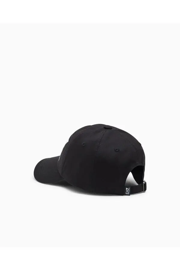 EA7 Cotton Baseball Cap - Black