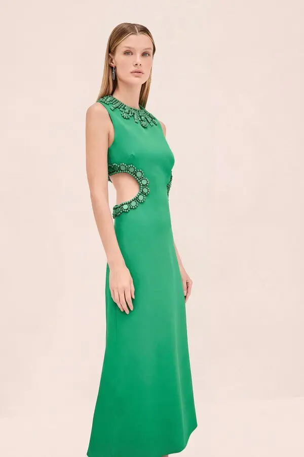Alexis Leda Midi Dress - Green