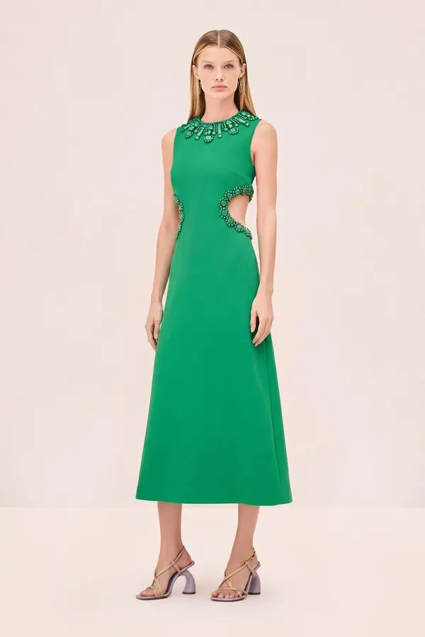 Alexis Leda Midi Dress - Green