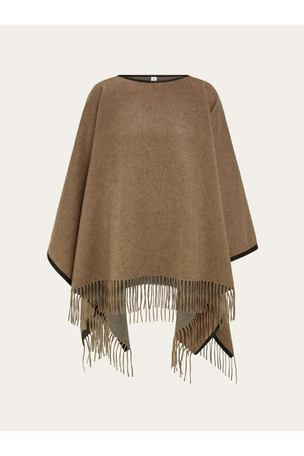 FERRAGAMO Cashmere Cape - Natural