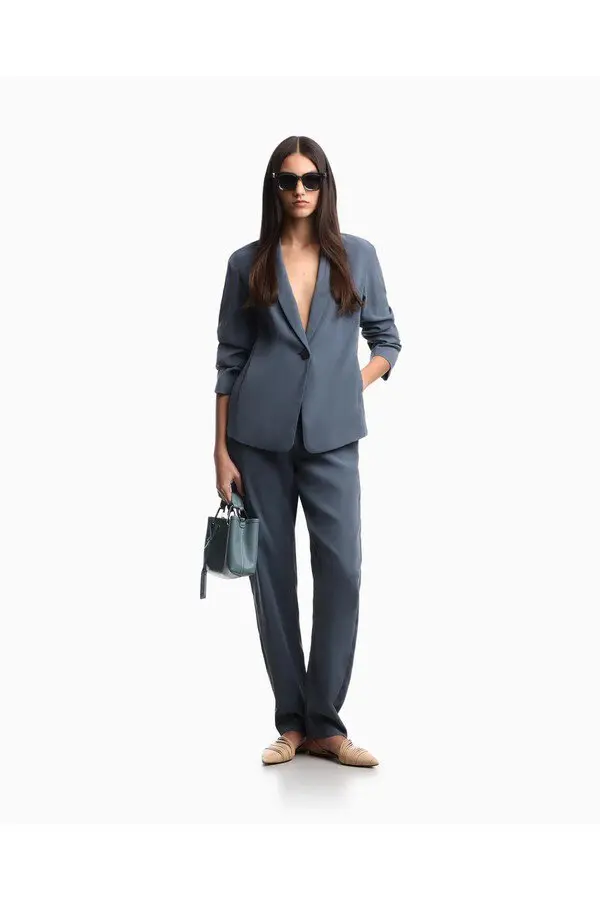 Emporio Armani Washed Modal Twill Trousers