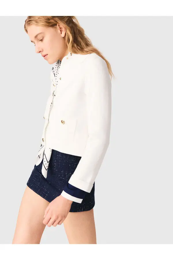 Maje Layered Effect Embellished Skort - Black