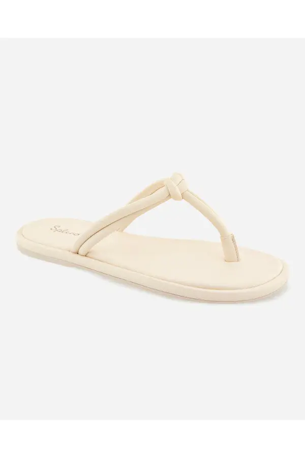 Splendid Leather Thong Sandals - Natural
