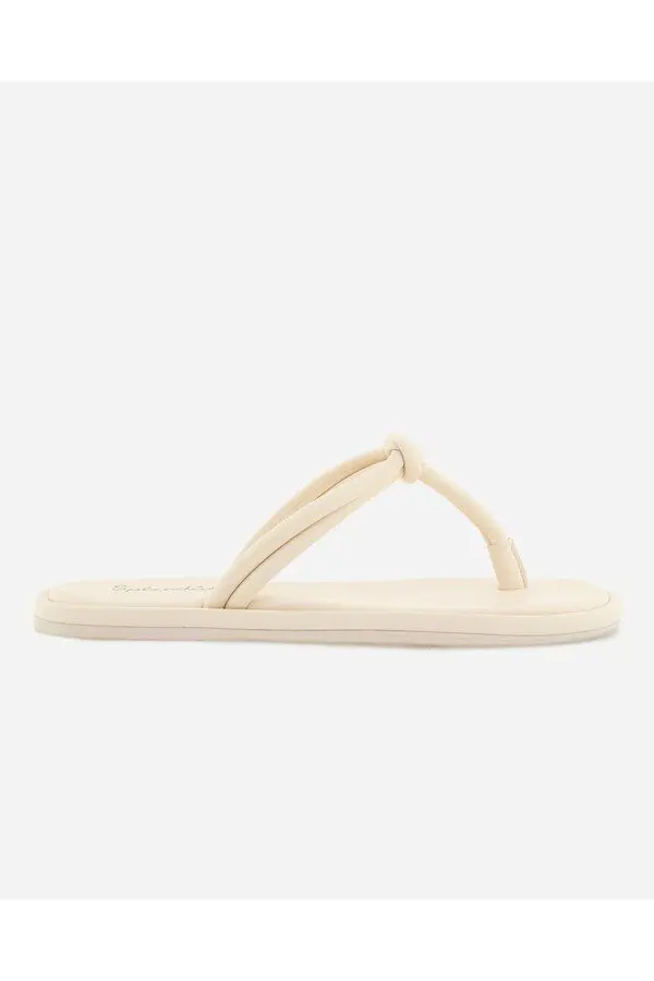 Splendid Leather Thong Sandals - Natural