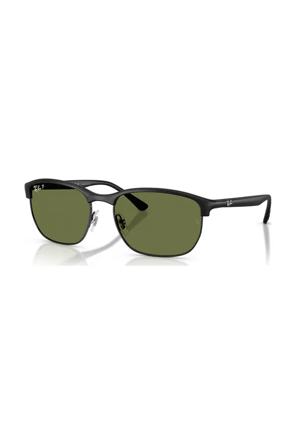 Ray-ban Square Full Rim Sunglasses With Polarized Lenses - Green