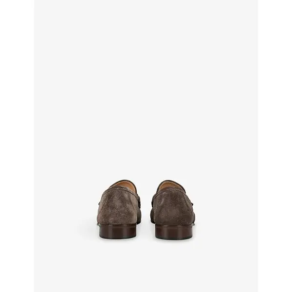 Valentino Garavani Vlogo Signature Suede Loafers - Mid Brown